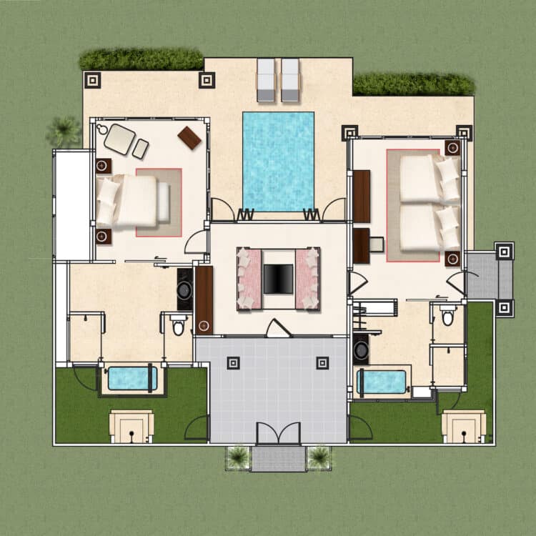 2 Bedrooms Private Pool Villa At Movenpick Hua Hin